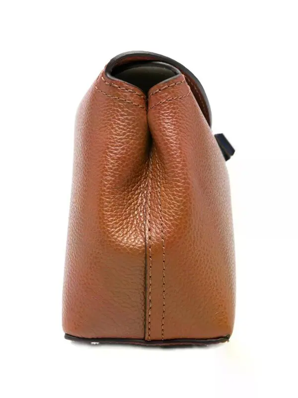 TOTEME Grained Leather Clutch Bag With Tuck-lock Fastening - Brown