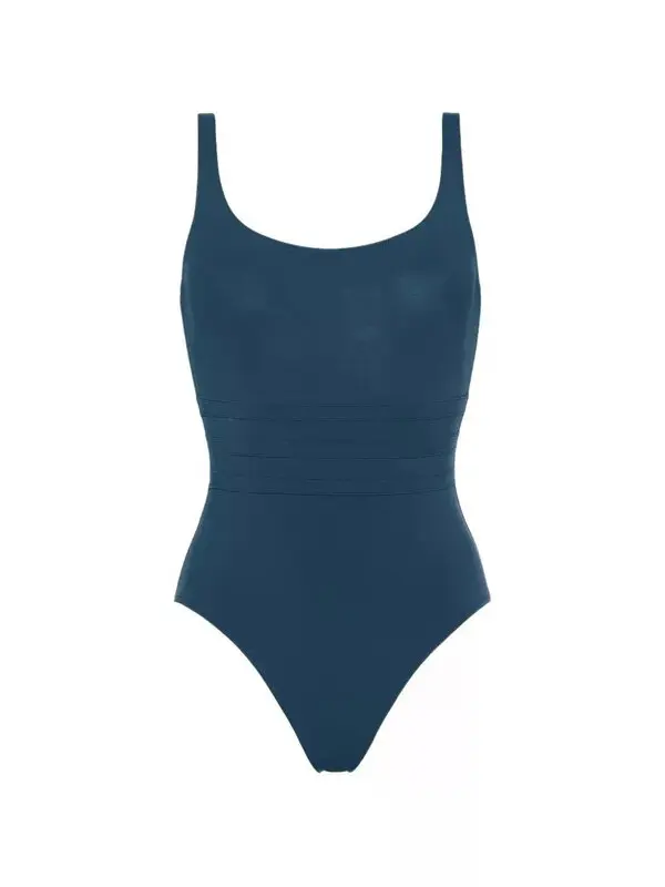 ERES Scoop-neck Textured One-piece Swimsuit - Blue