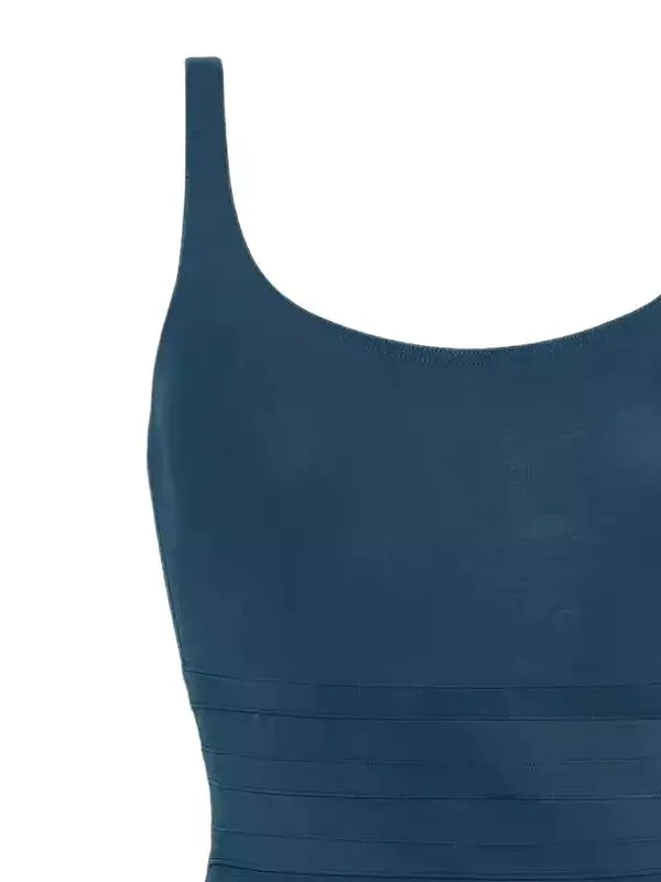 ERES Scoop-neck Textured One-piece Swimsuit - Blue