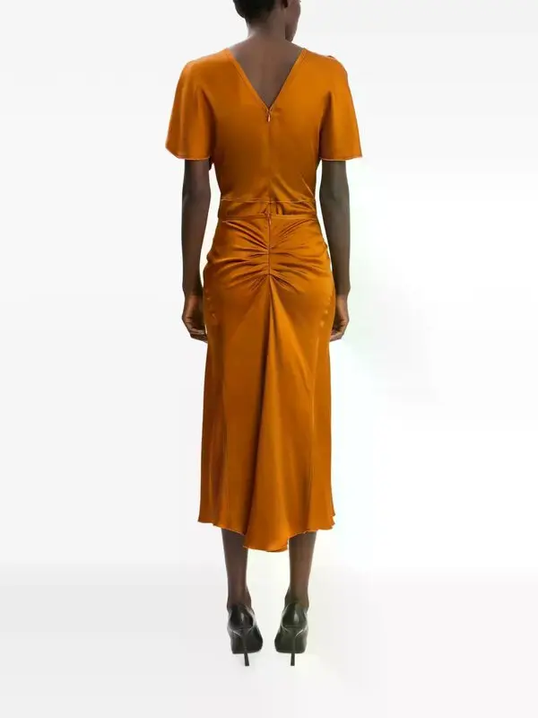 Victoria Beckham Midi Gathered Skirt