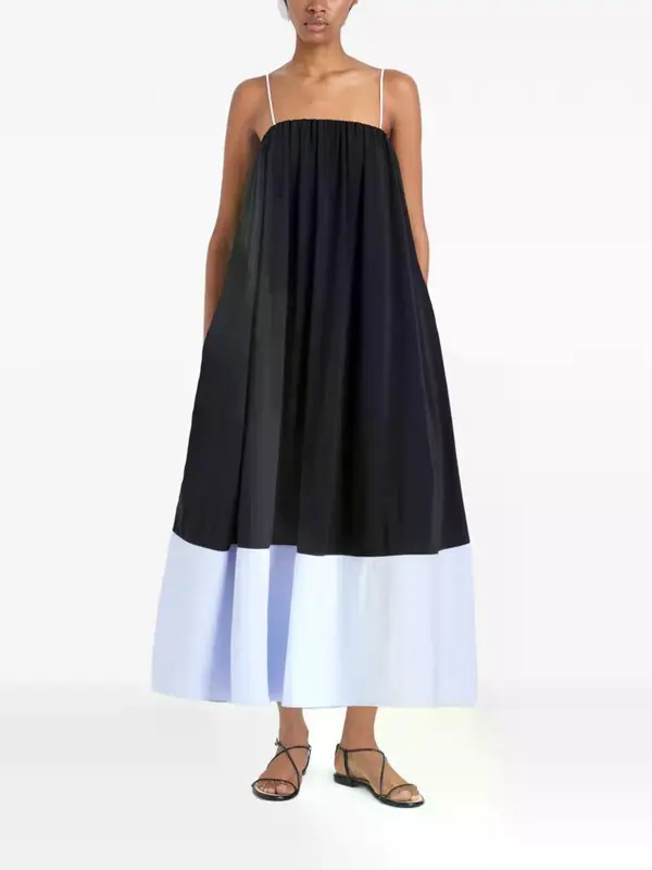 Proenza Schouler White Label Saria Contrast Crepe Dress - Black