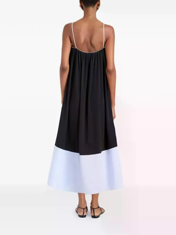 Proenza Schouler White Label Saria Contrast Crepe Dress - Black