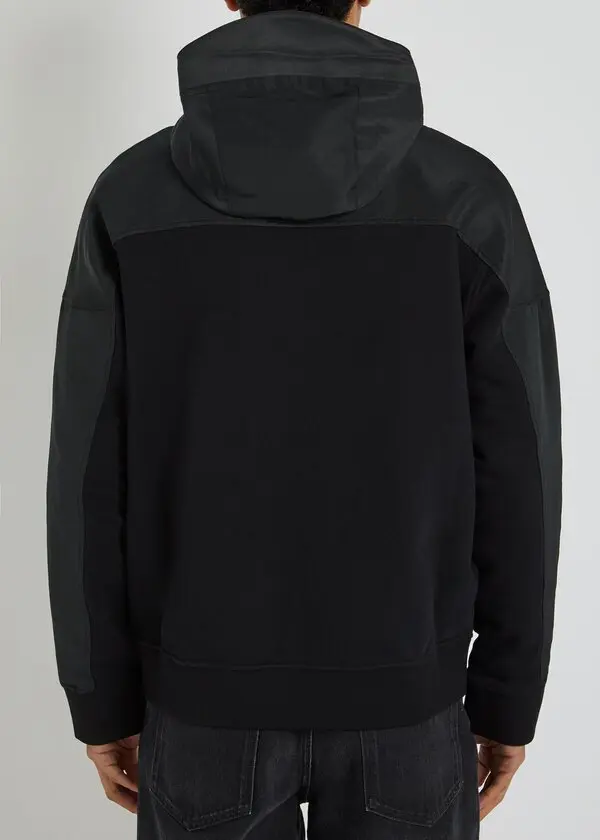 Givenchy Logo Embroidered Cotton And Shell Hooded Windbreaker Jacket