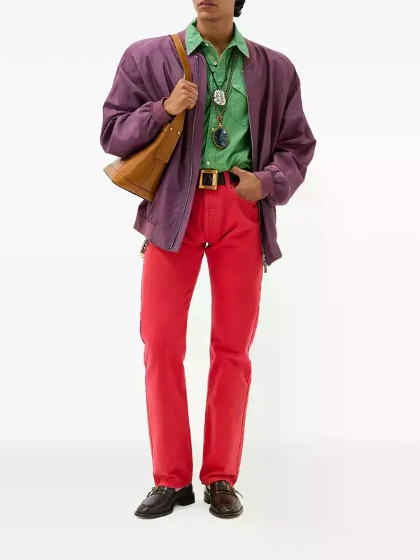 Versace Straight Leg Jeans - Red