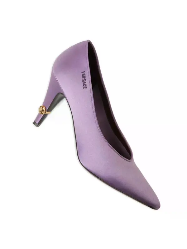 Versace Satin Pumps 90 Mm - Purple