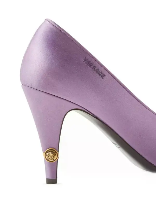 Versace Satin Pumps 90 Mm - Purple