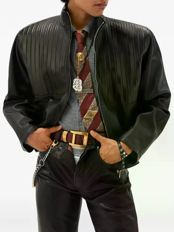 Versace Leather Blouson Jacket