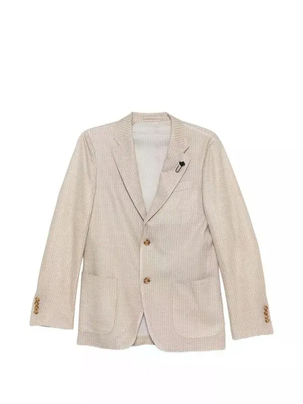 LARDINI Patterned Button Blazer