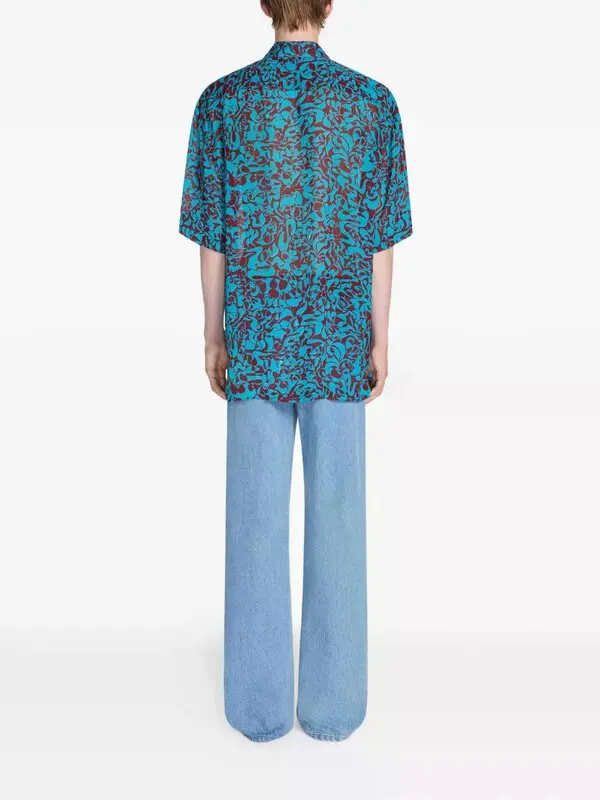 Dries Van Noten Floral-print Short-sleeve Shirt