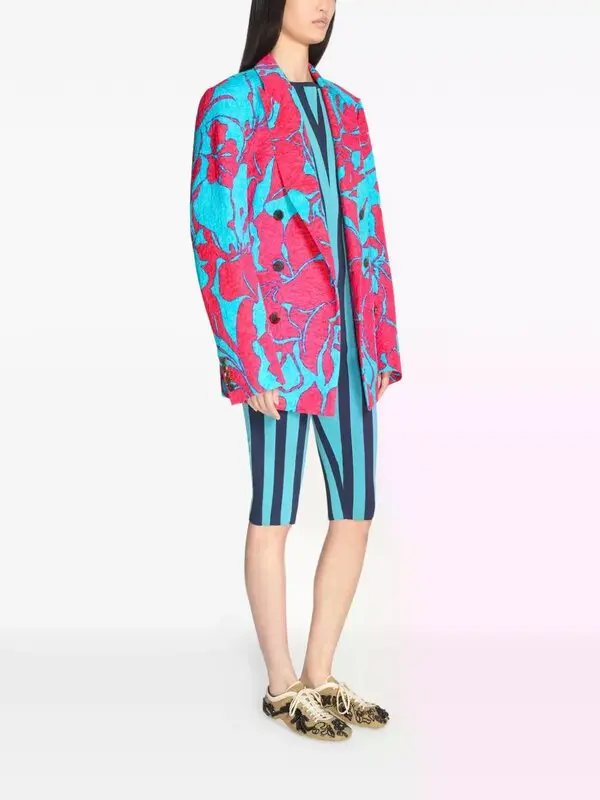 Dries Van Noten Double-breasted Jacquard Blazer