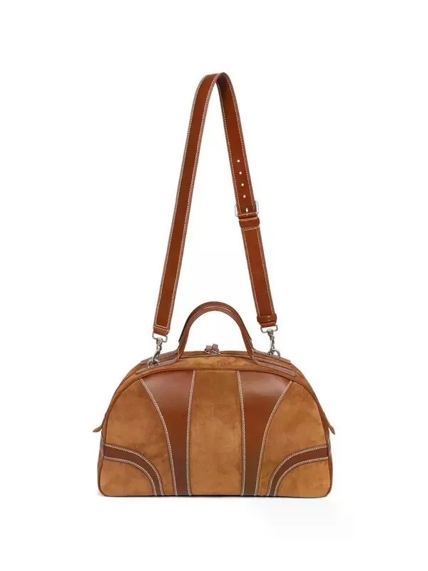 Dries Van Noten Suede Duffle Bag - Neutrals