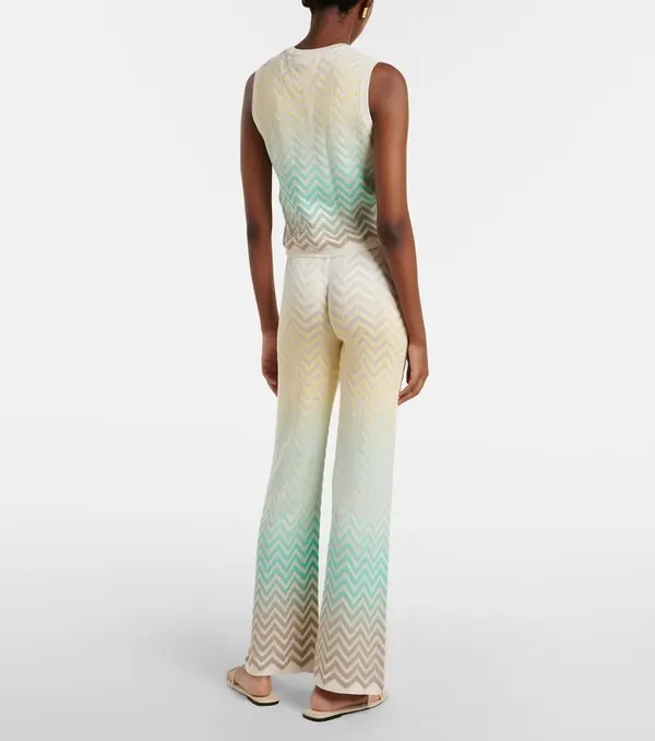 Missoni Zigzag Cotton-blend Flared Trousers