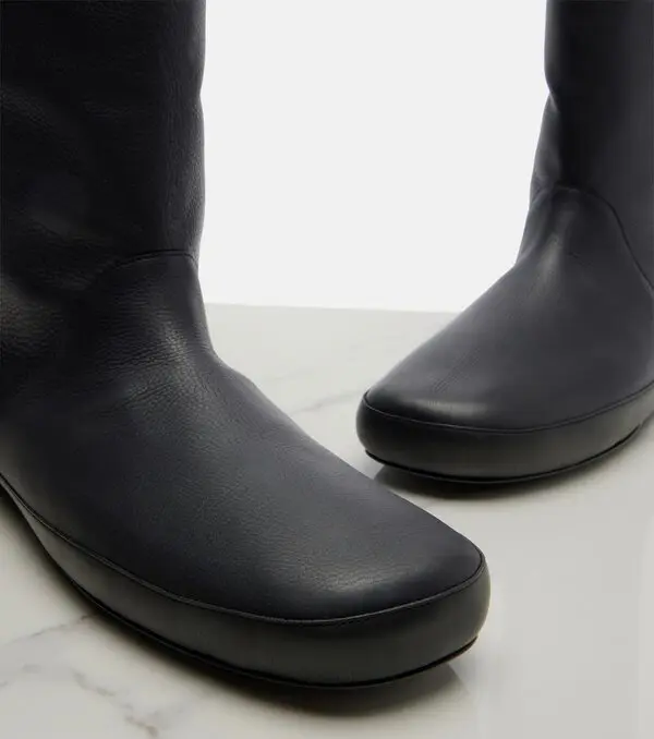 THE ROW Toni Shearling-lined Leather Ankle Boots