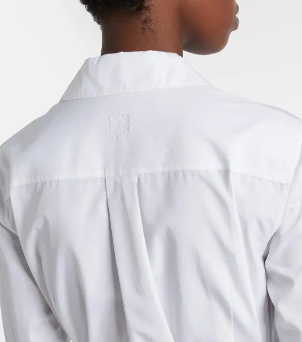 Loewe Draped Cotton Wrap Dress - White