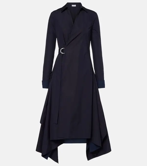Loewe Draped Cotton Wrap Dress