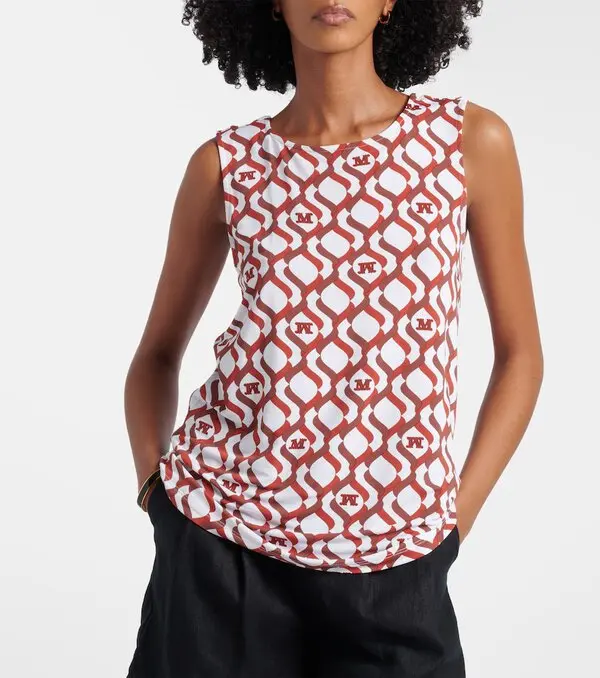 Max Mara Pelota Printed Top - Brown
