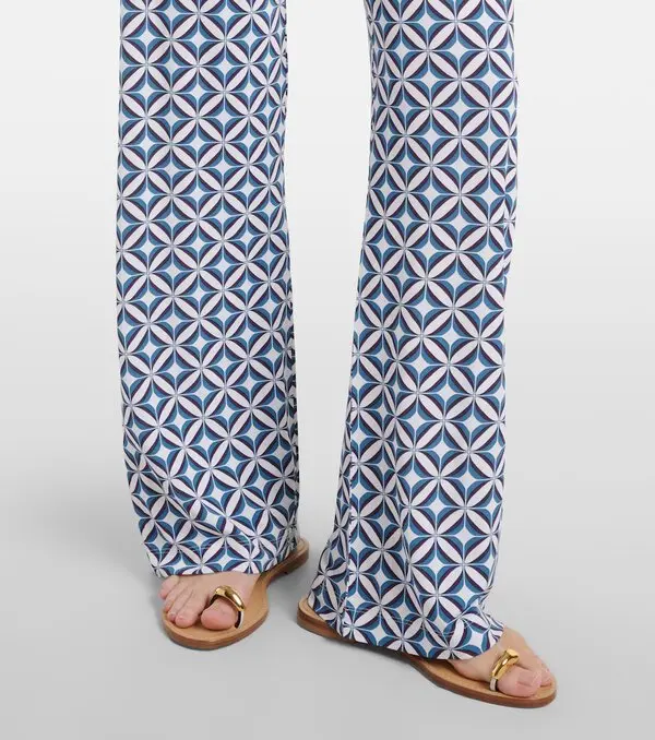 Max Mara Abate Printed Wide-leg Trousers
