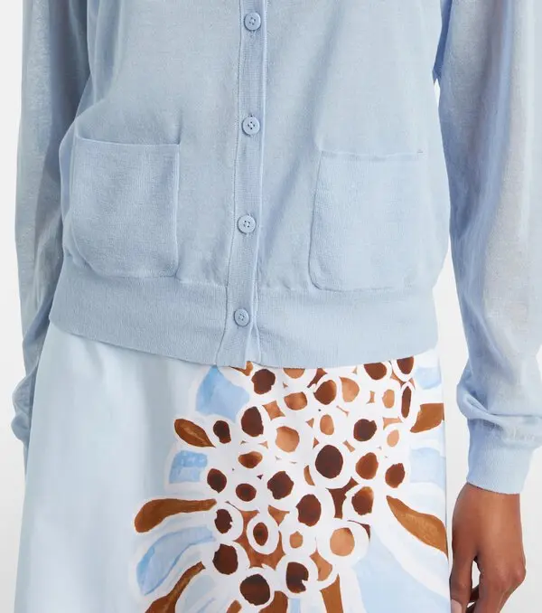 Dorothee Schumacher Semi-sheer Cotton-blend Cardigan
