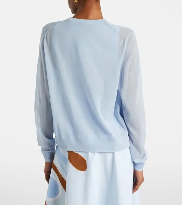 Dorothee Schumacher Semi-sheer Cotton-blend Cardigan