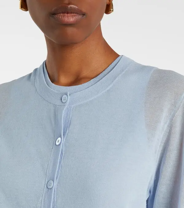 Dorothee Schumacher Semi-sheer Cotton-blend Cardigan