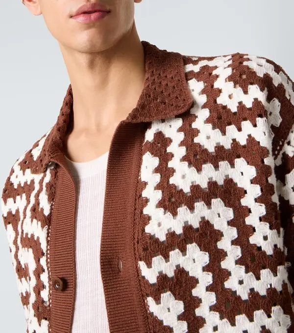 Frescobol Carioca Crochet Cotton Cardigan