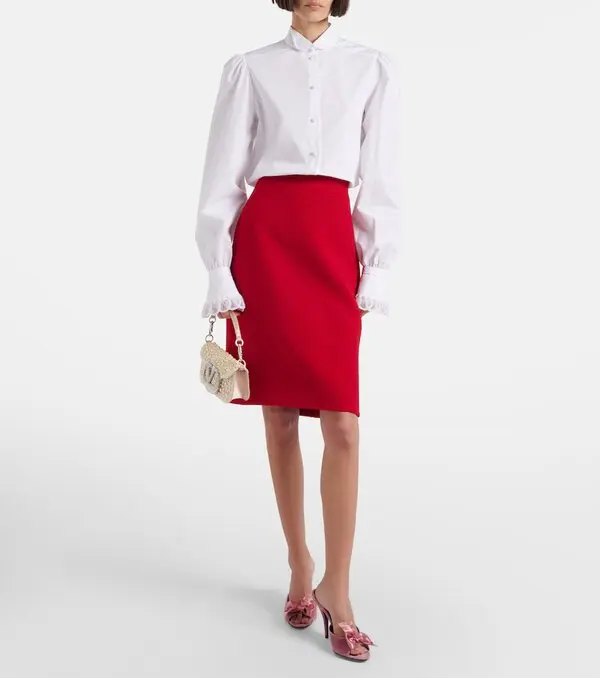 Valentino Garavani Embroidered Cotton Poplin Blouse