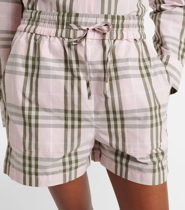 Burberry Check Cotton Shorts