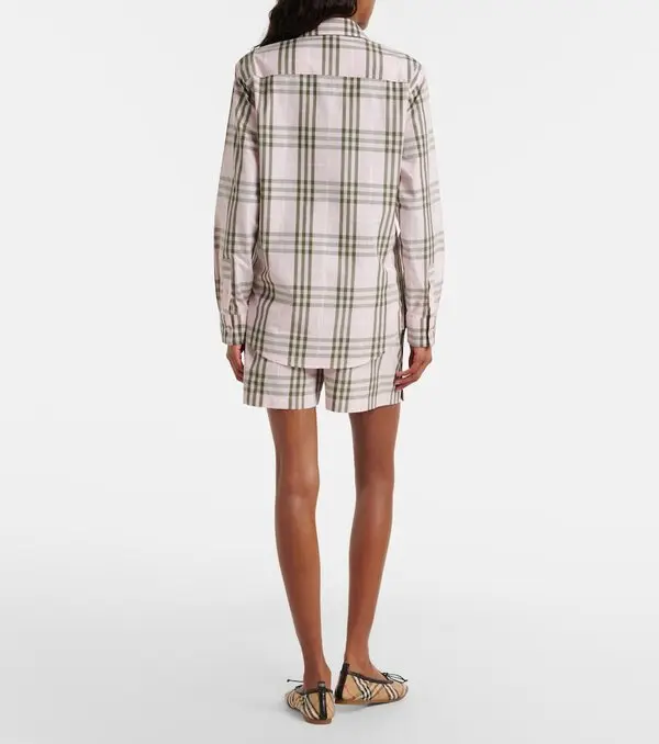 Burberry Check Cotton Shorts