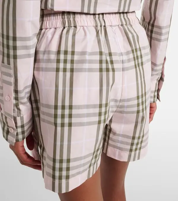 Burberry Check Cotton Shorts