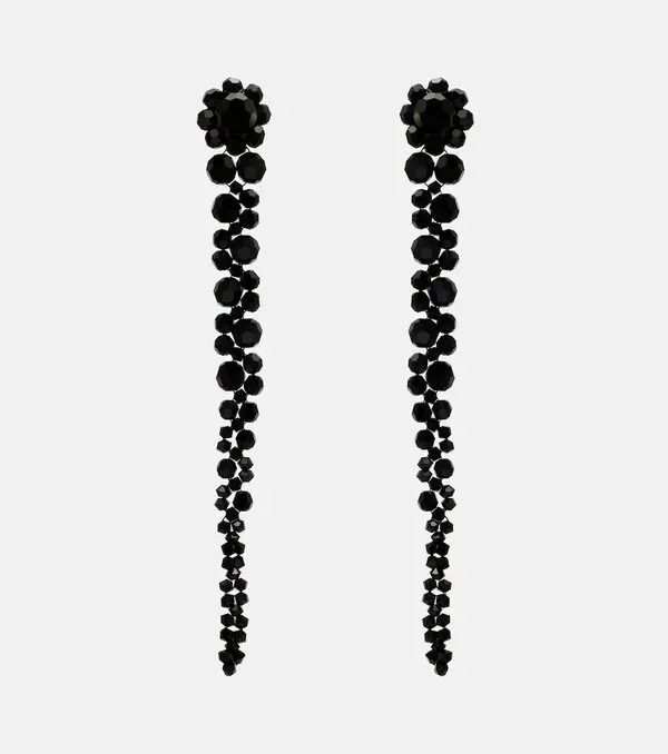 Simone Rocha Embellished Drop Earrings - Black