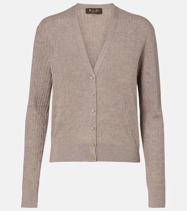 Loro Piana Ribbed-knit Cashmere And Silk Cardigan