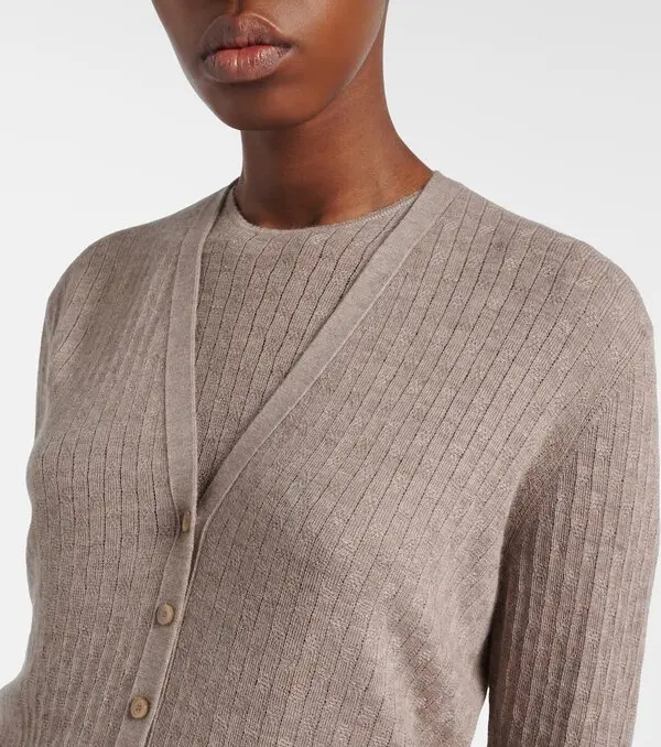 Loro Piana Ribbed-knit Cashmere And Silk Cardigan