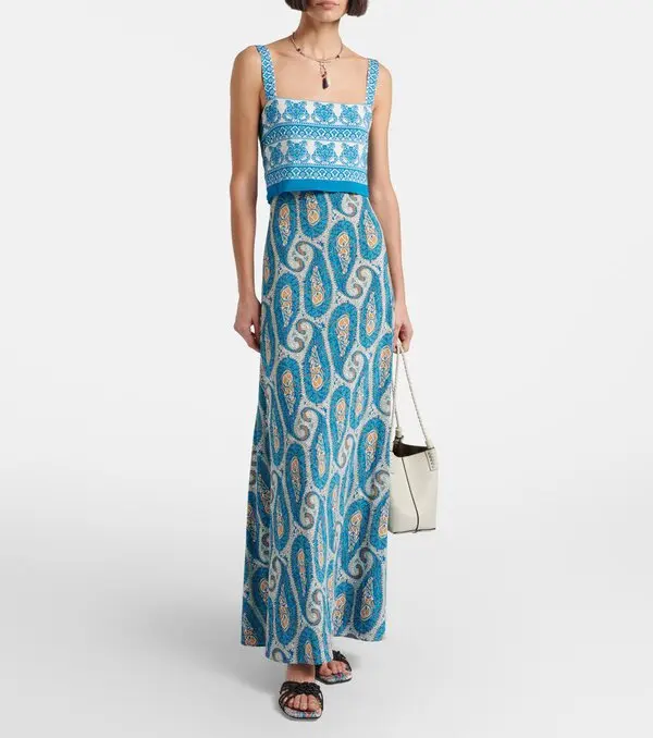Etro Paisley Print Maxi Dress