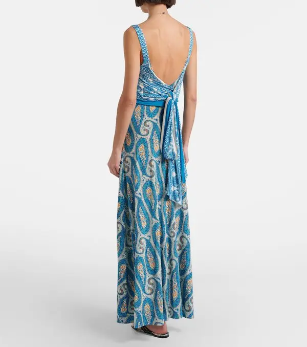 Etro Paisley Print Maxi Dress