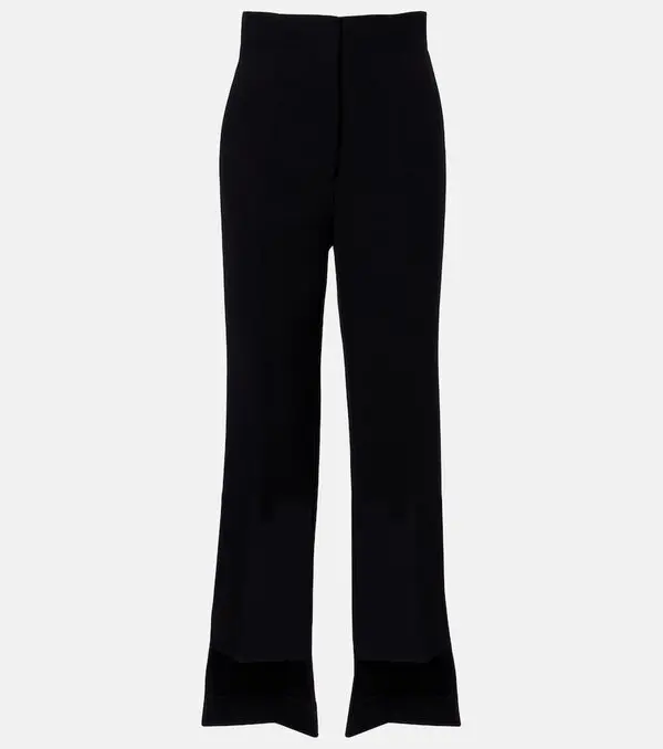 Khaite Rae High-rise Crepe Flared Trousers
