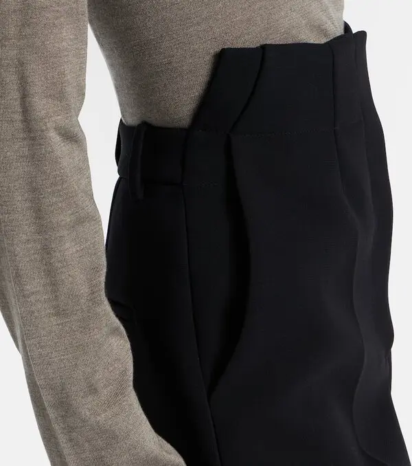 Khaite Rae High-rise Crepe Flared Trousers