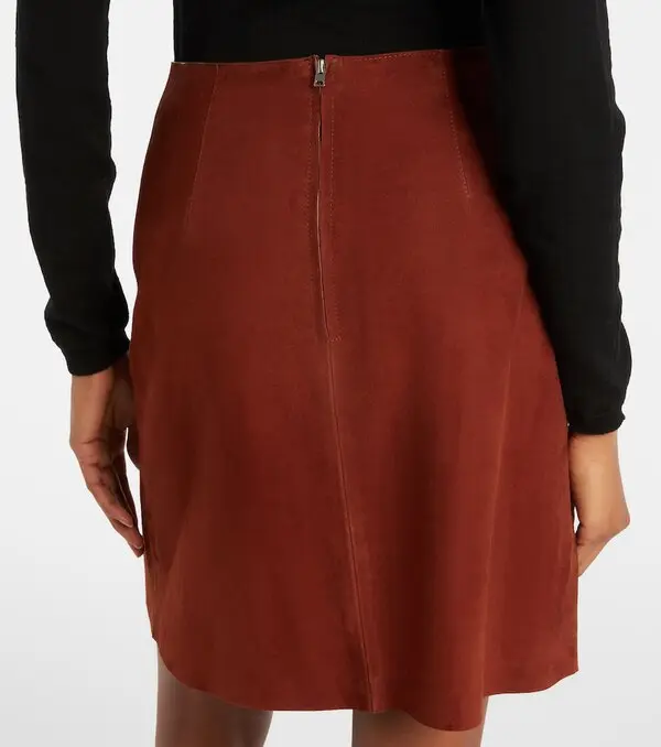 YVES SALOMON Suede Mini Skirt