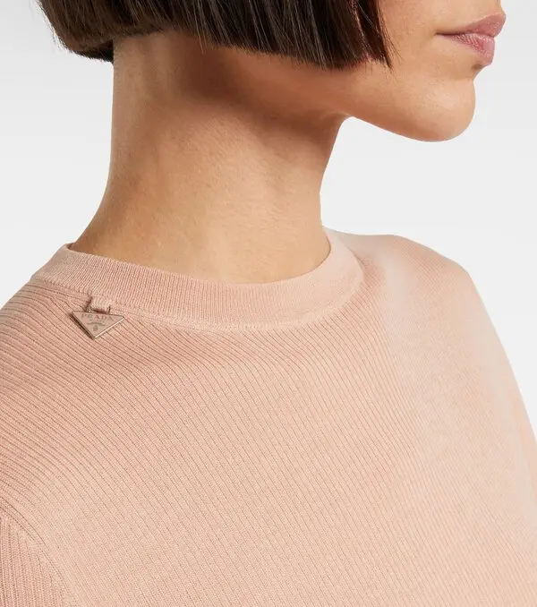 Prada Virgin Wool Ribbed Sweater
