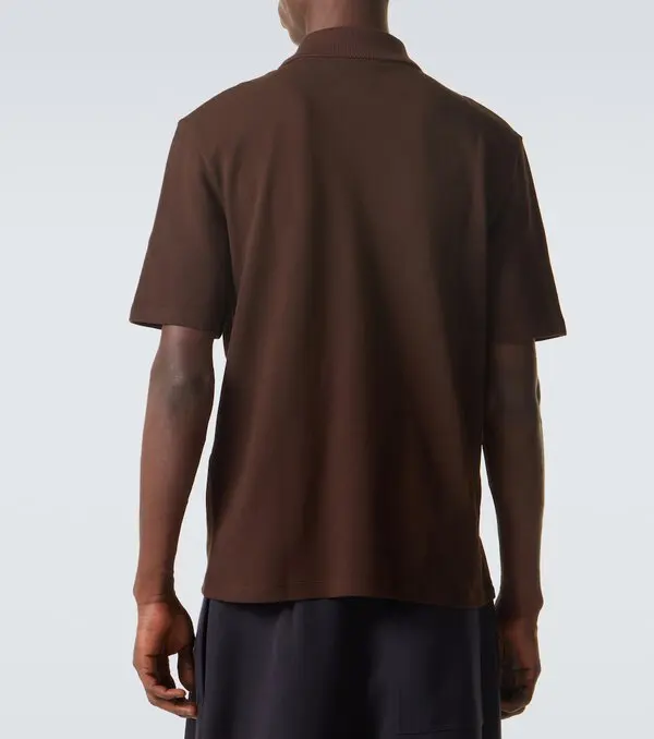 Loewe Anagram Cotton Pique Polo Shirt