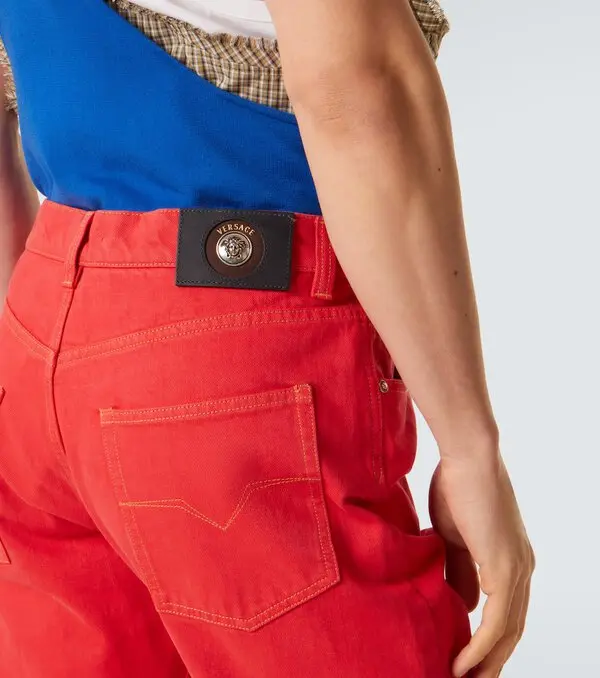 Versace Cotton Straight Leg Jeans