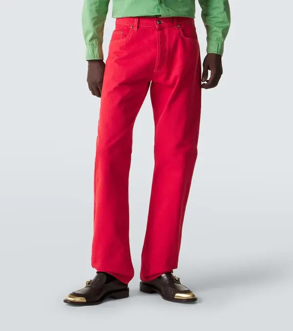 Versace Cotton Straight Leg Jeans