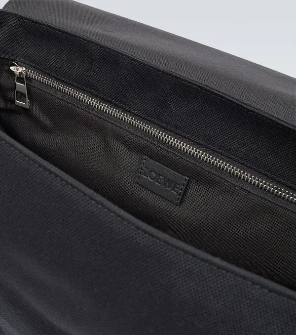 Loewe Medium Canvas And Suede Messenger Bag
