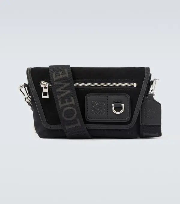 Loewe Canvas And Suede Messenger Bag