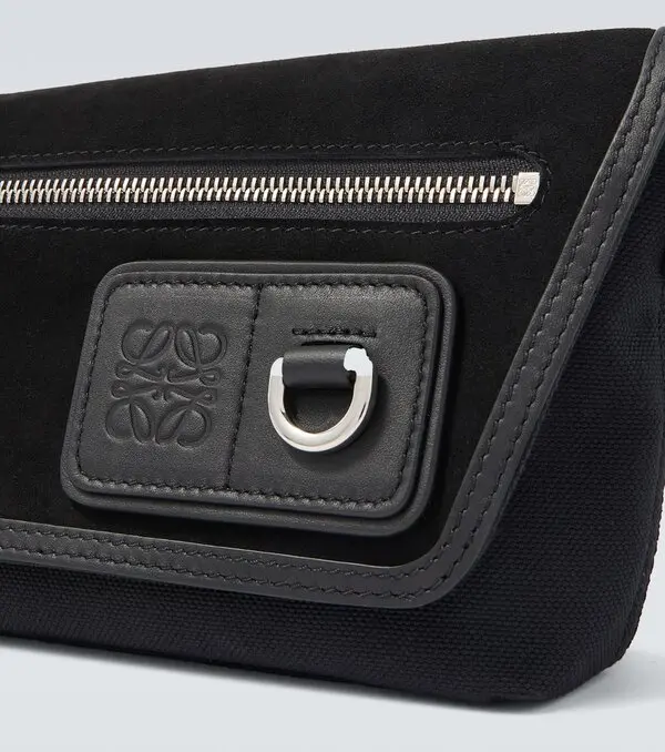Loewe Canvas And Suede Messenger Bag