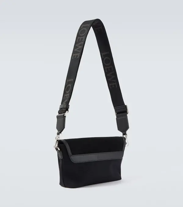 Loewe Canvas And Suede Messenger Bag