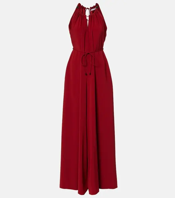 Max Mara Alamaro Halterneck Jumpsuit - Red