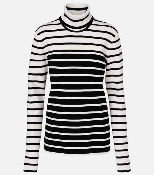 TOTEME Striped Wool-blend Turtleneck Sweater