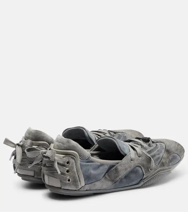 Acne Studios Suede Lace-up Sneakers - Grey