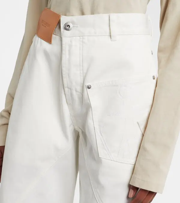 JW Anderson Embroidered Straight Jeans - White