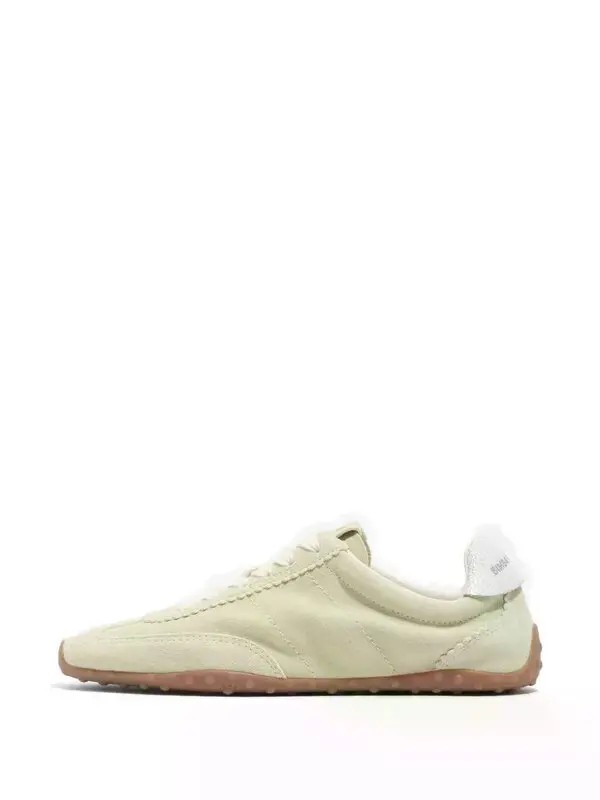 Bimba Y Lola Suede And Nylon Lace-up Sneakers - Yellow